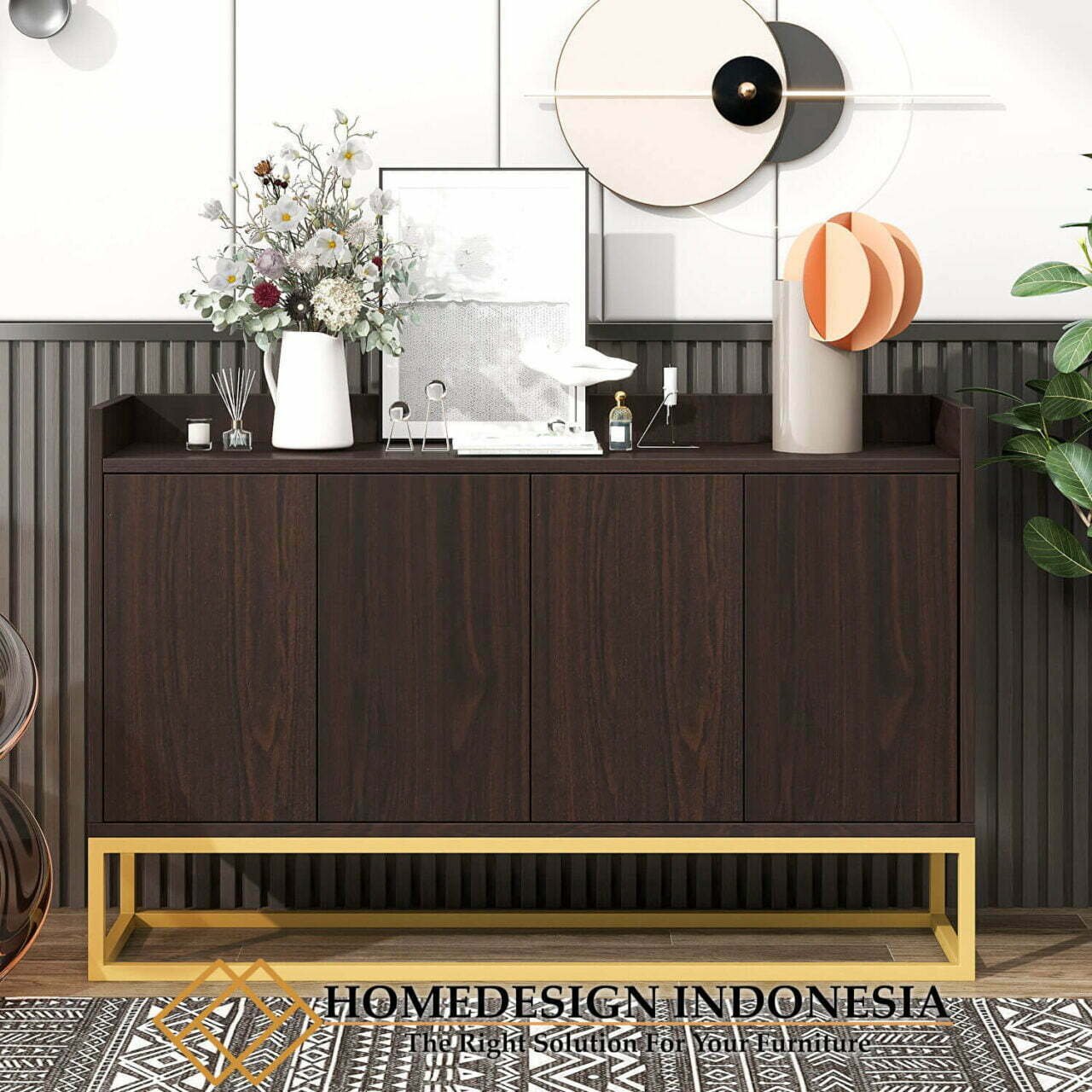 Bufet Minimalis Modern Stainless Desain Terbaru HD-0047