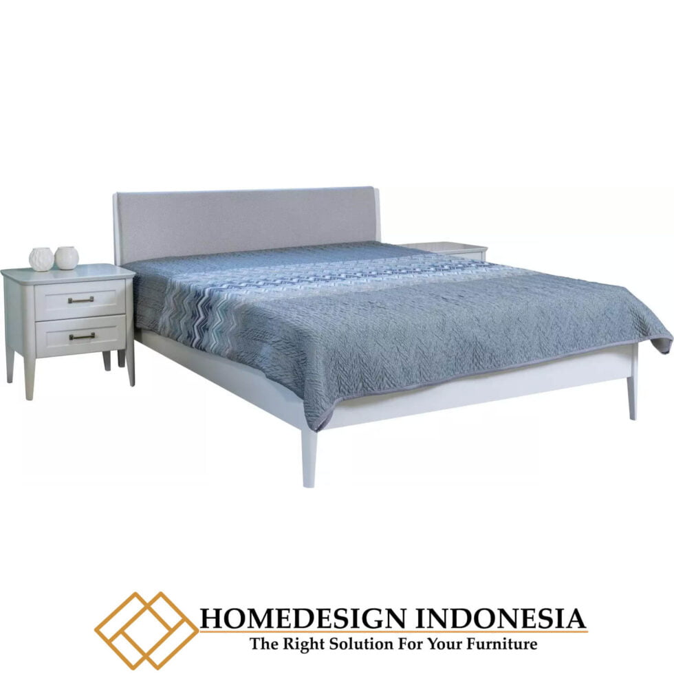 Desain Tempat Tidur Minimalis Putih Duco Simple Style HD-0097