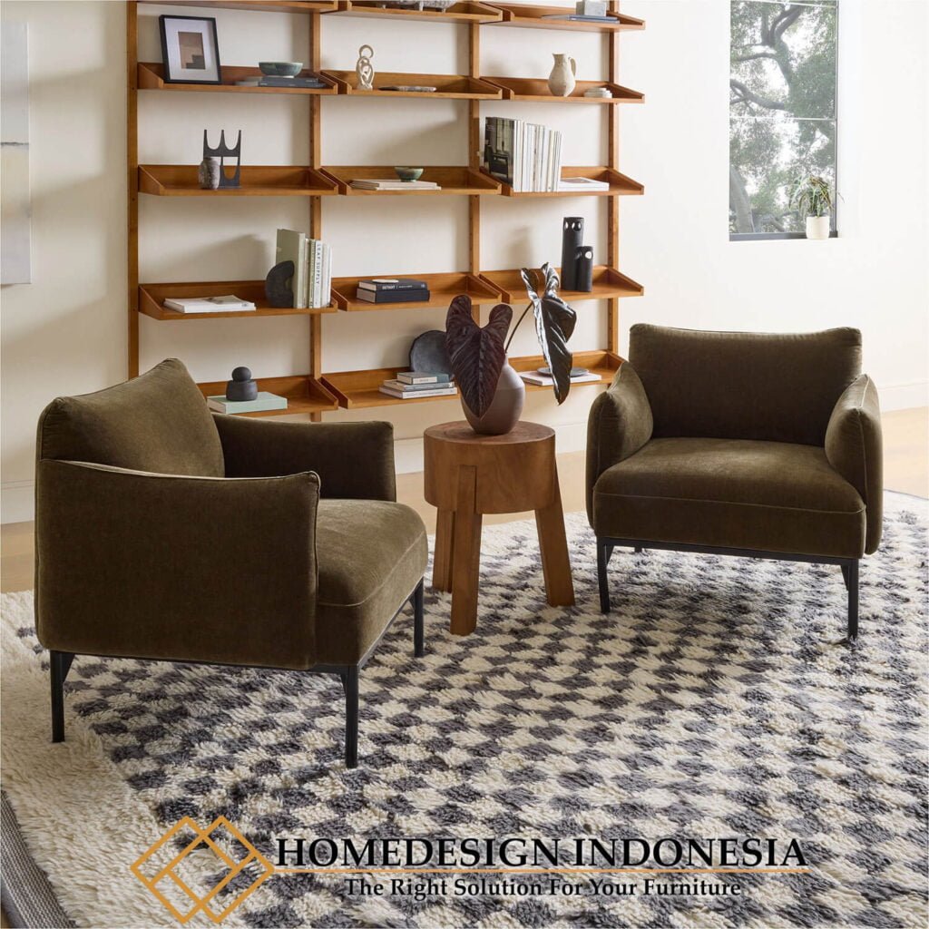 Kursi Sofa Minimalis Terbaru - Soft Beludru Fabric HD-0022