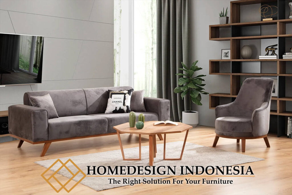 Set Sofa Minimalis Terbaru Natural Jati Waterbase HD-0426