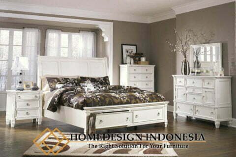 Kamar Set Minimalis Putih Model Laci Simple Elegant HD-0647