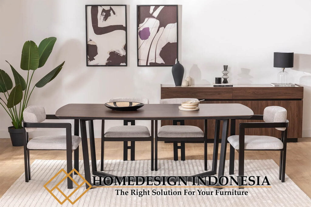 Set Meja Makan Minimalis Modern High Duco Quality HD-0515