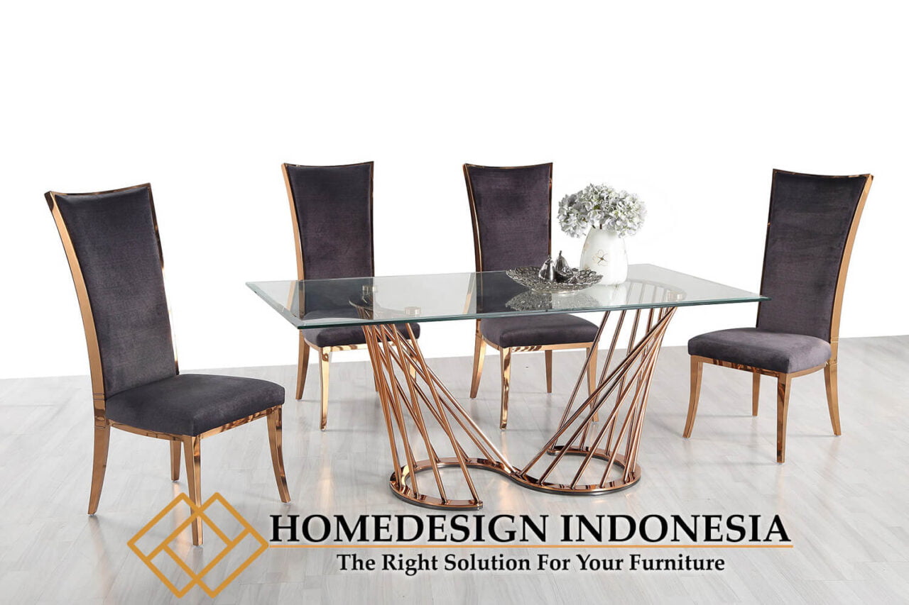 Meja Makan Minimalis Modern Stainless High Design HD-0699