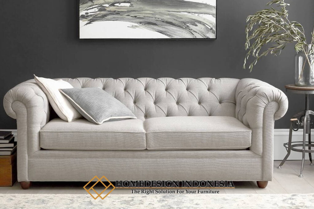 Sofa Minimalis Chesterfield Terbaru White Classic Color 0900