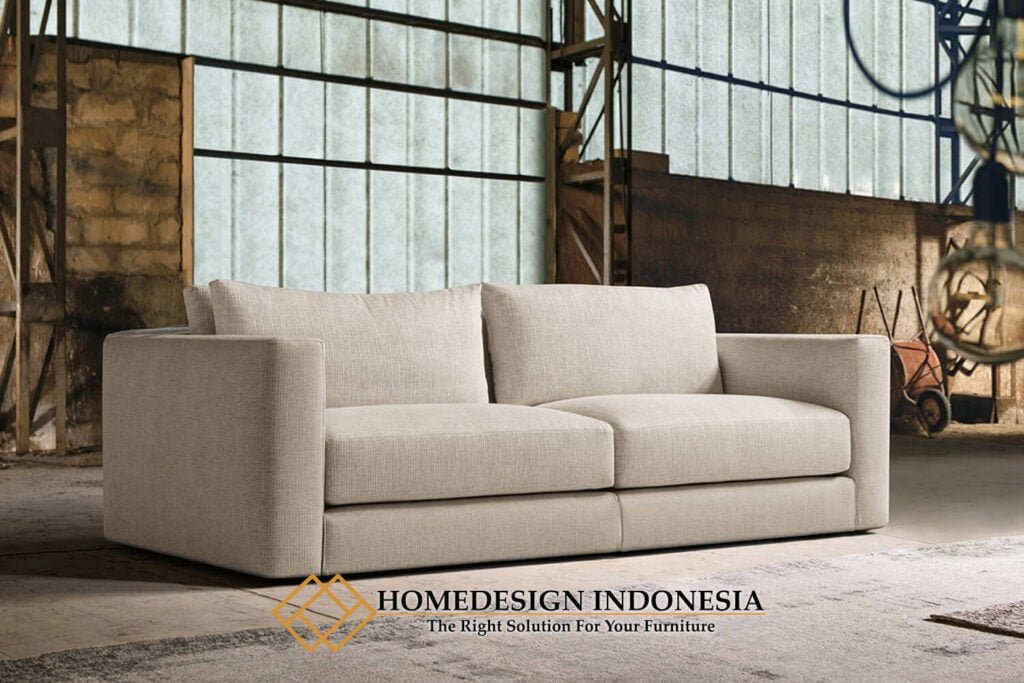 Sofa Minimalis Terbaru 2 Seater Simple Elegant Fabric 0863