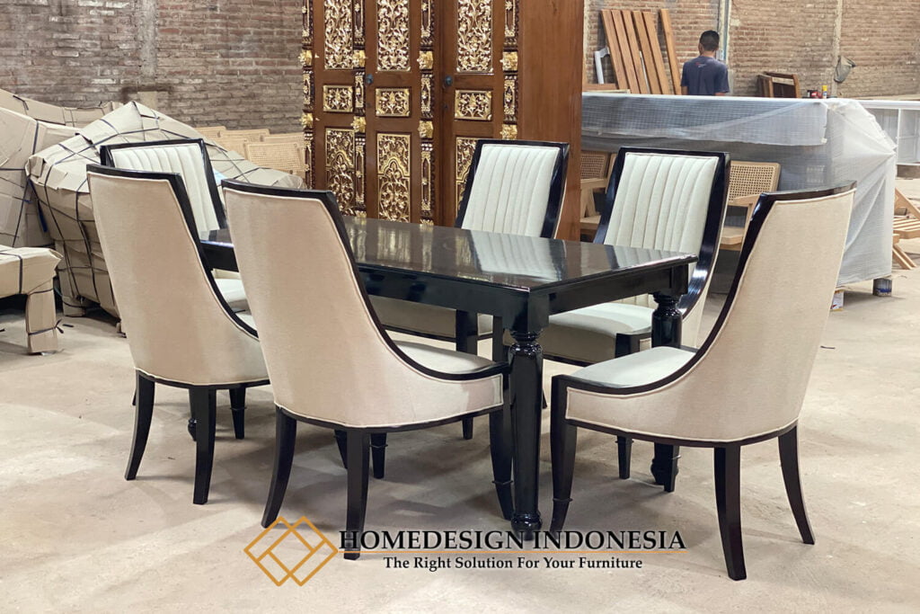 Meja Makan Minimalis Terbaru Black Elegant Duco Color HD-01