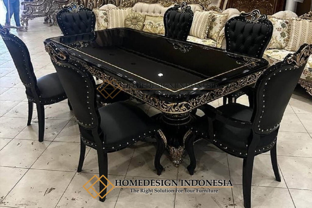 Meja Makan Mewah Terbaru Elegant Carving Dining Room 143