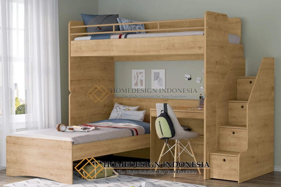 Tempat Tidur Tingkat Jati Desain Kamar Anak Terbaru HD-160