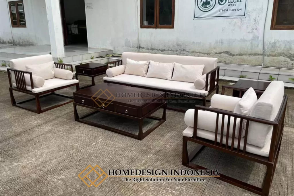 Set Sofa Tamu Minimalis Jati Modern Furniture Jakarta HD-267