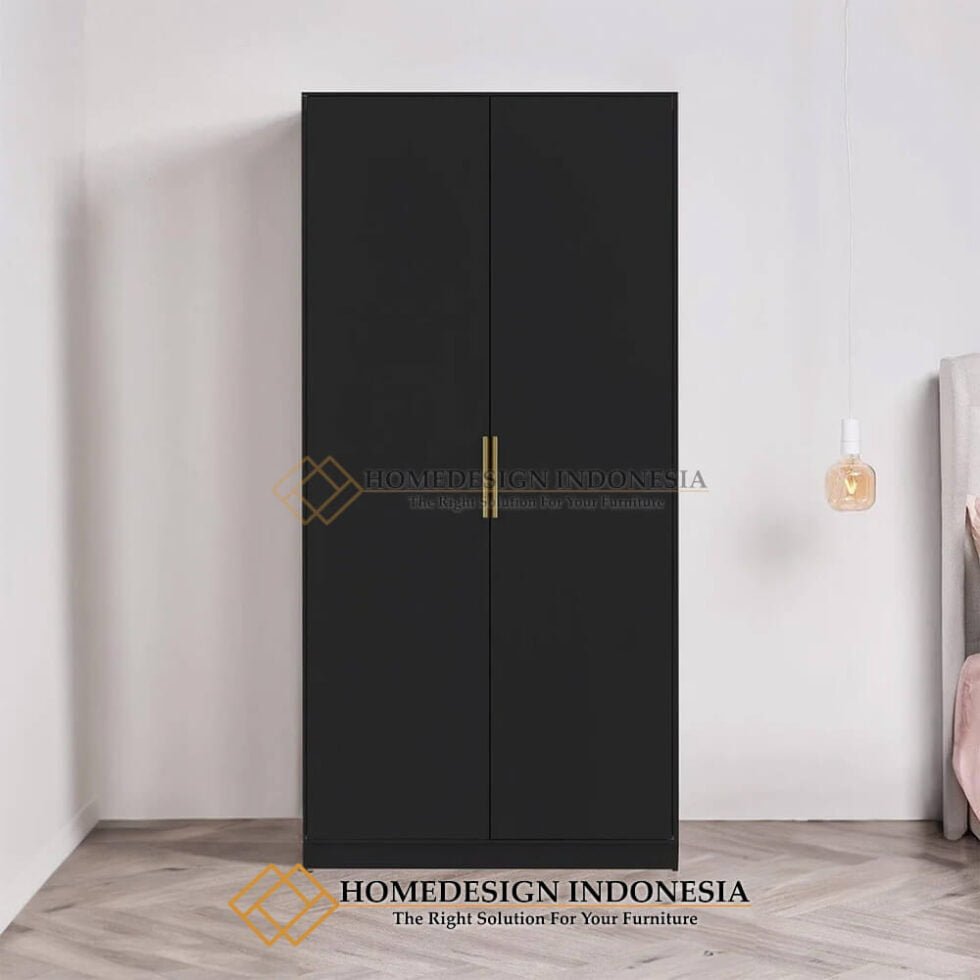 Lemari Pakaian Minimalis Modern Black Duco Color HD-340