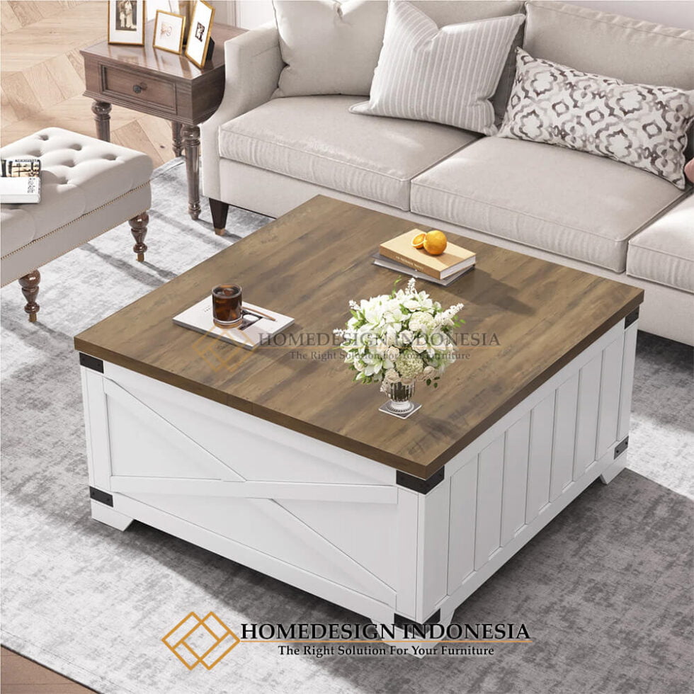 Meja Tamu Minimalis Vintage Duco Combination Quality HD-603