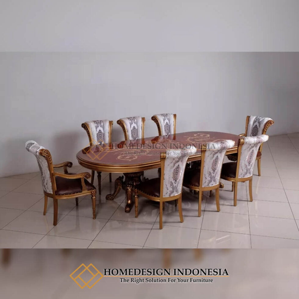 Meja Makan Mewah Jepara Luxury Design Furniture Klasik 815