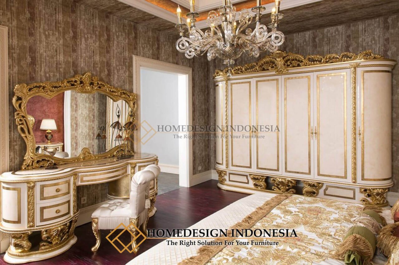 Lemari Pakaian Pintu 6 Mewah Curve Design Beauty Style 1231