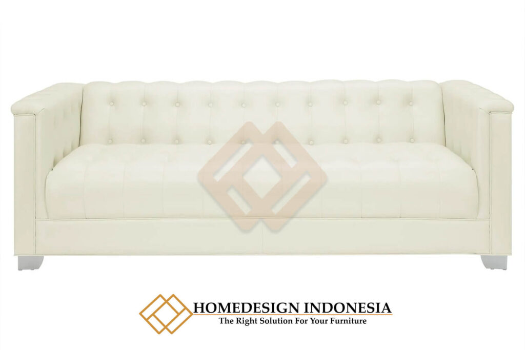 Sofa Minimalis Modern Chester Design White Lily Fabric 1344