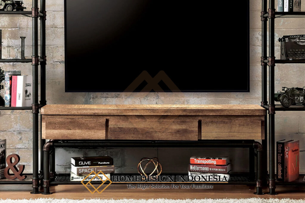 Bufet TV Minimalis Industrial Design Mebel Jepara HD-1403