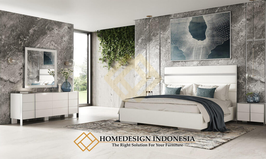 Kamar Set Minimalis Jepara Putih Duco Modern Style HD-1500
