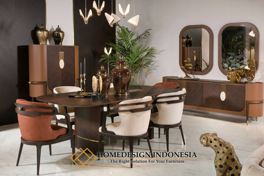 Meja Makan Minimalis Jepara Modern Natural Color Style 1484