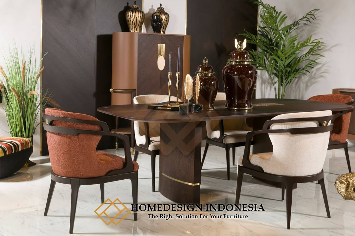 Meja Makan Minimalis Jepara Modern Natural Color Style 1484