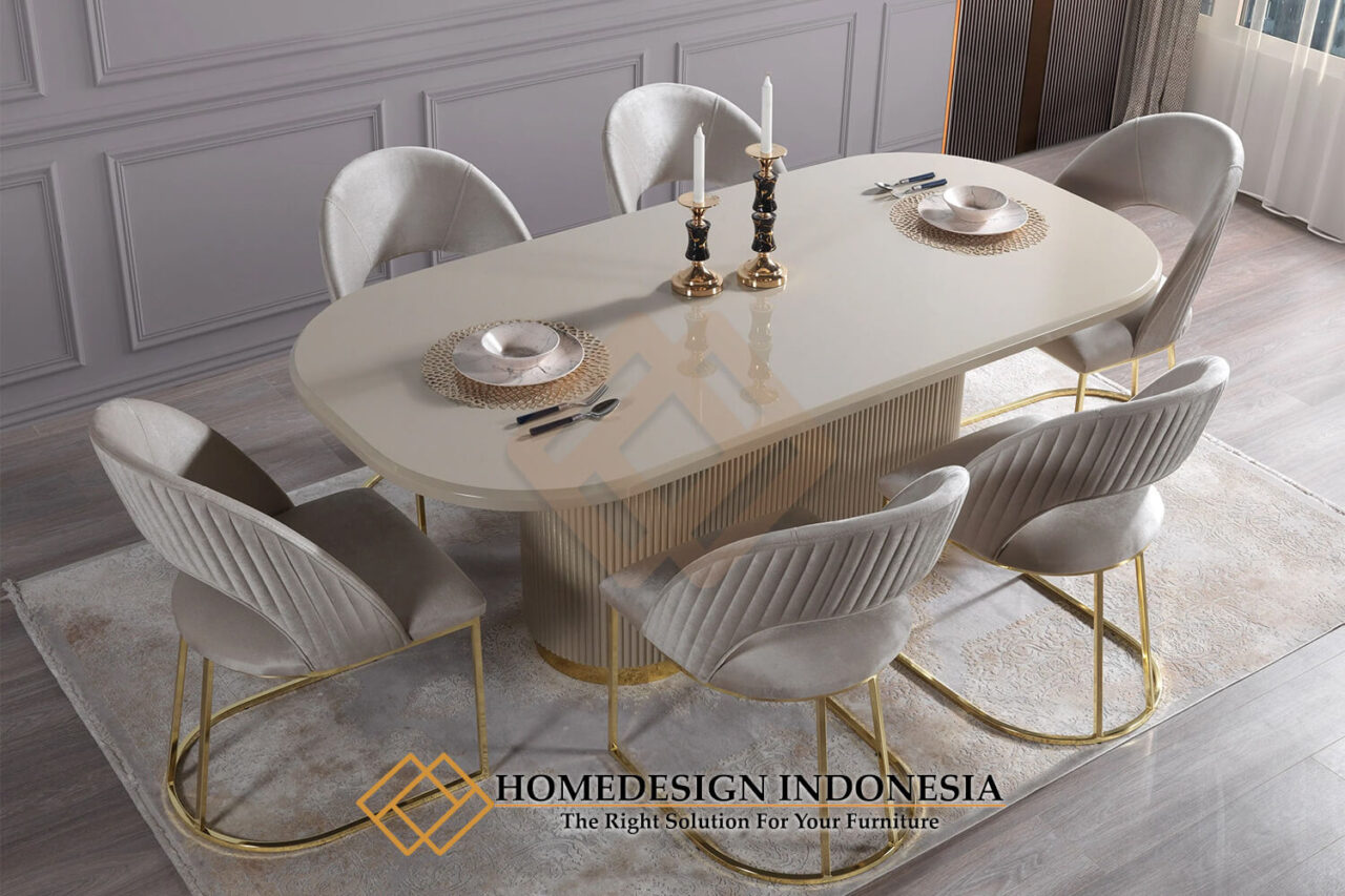 Meja Makan Minimalis Kursi 6 Best Seller Homedesign HD-1553