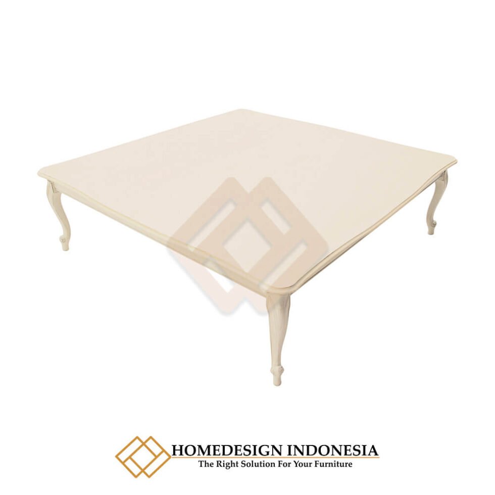 Meja Tamu Minimalis Mewah Ivory Solid Duco Color HD-1524